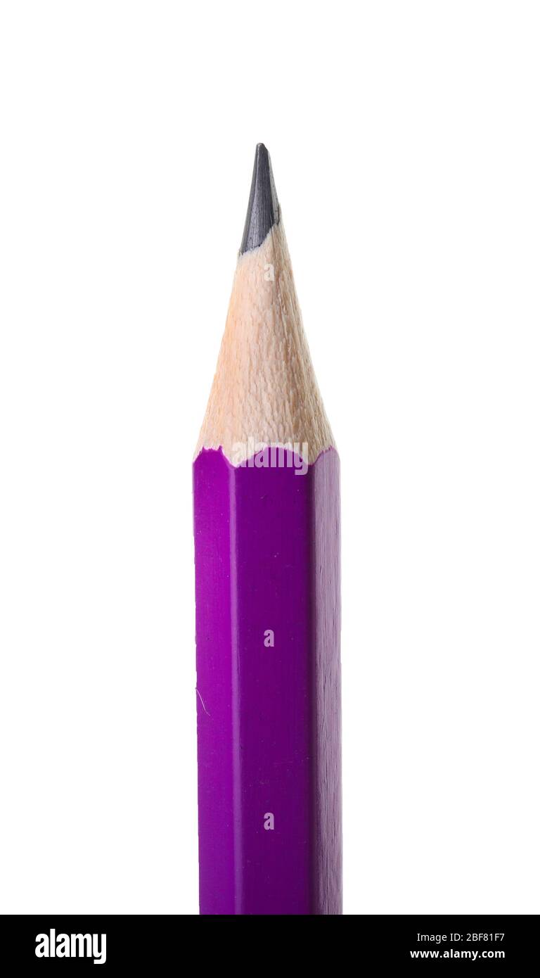 Ordinary pencil on white background Stock Photo - Alamy