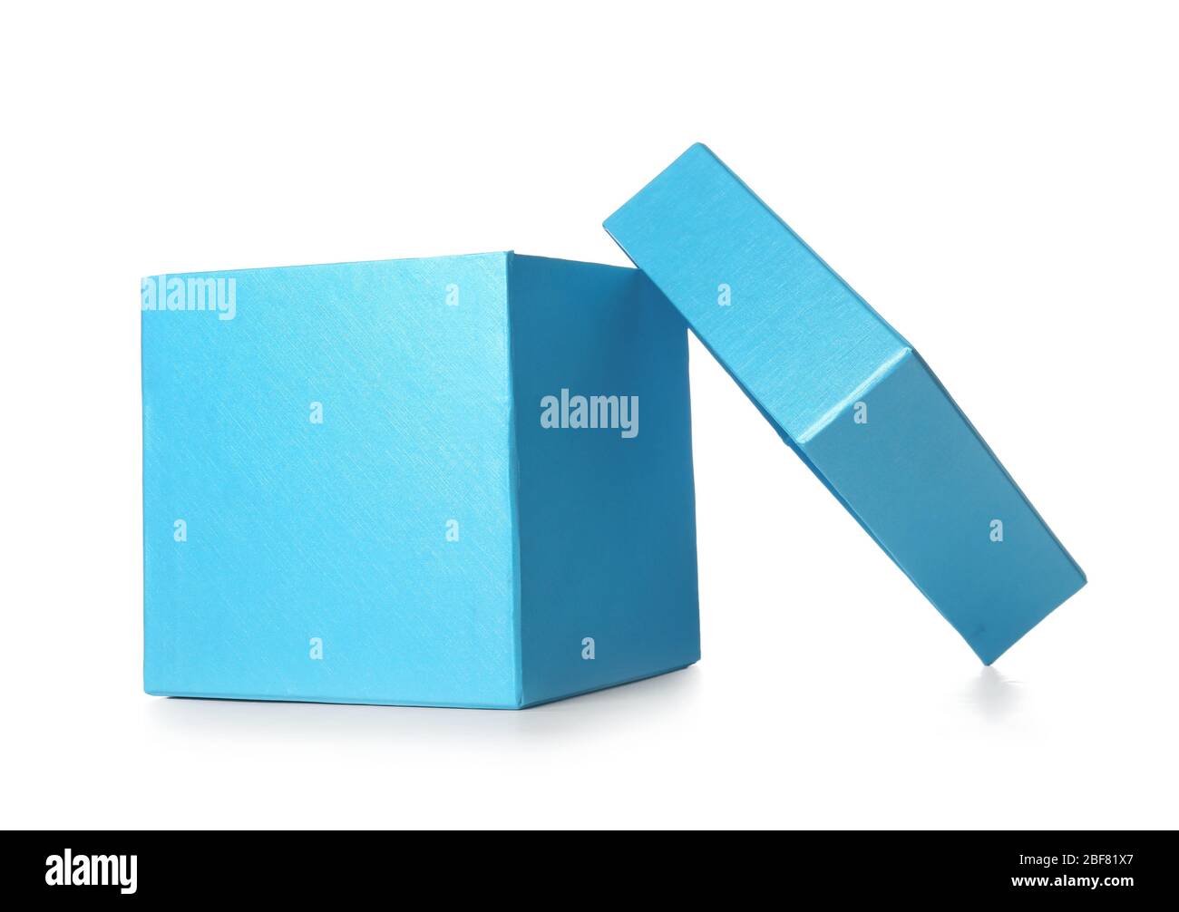 Beautiful open gift box on white background Stock Photo - Alamy