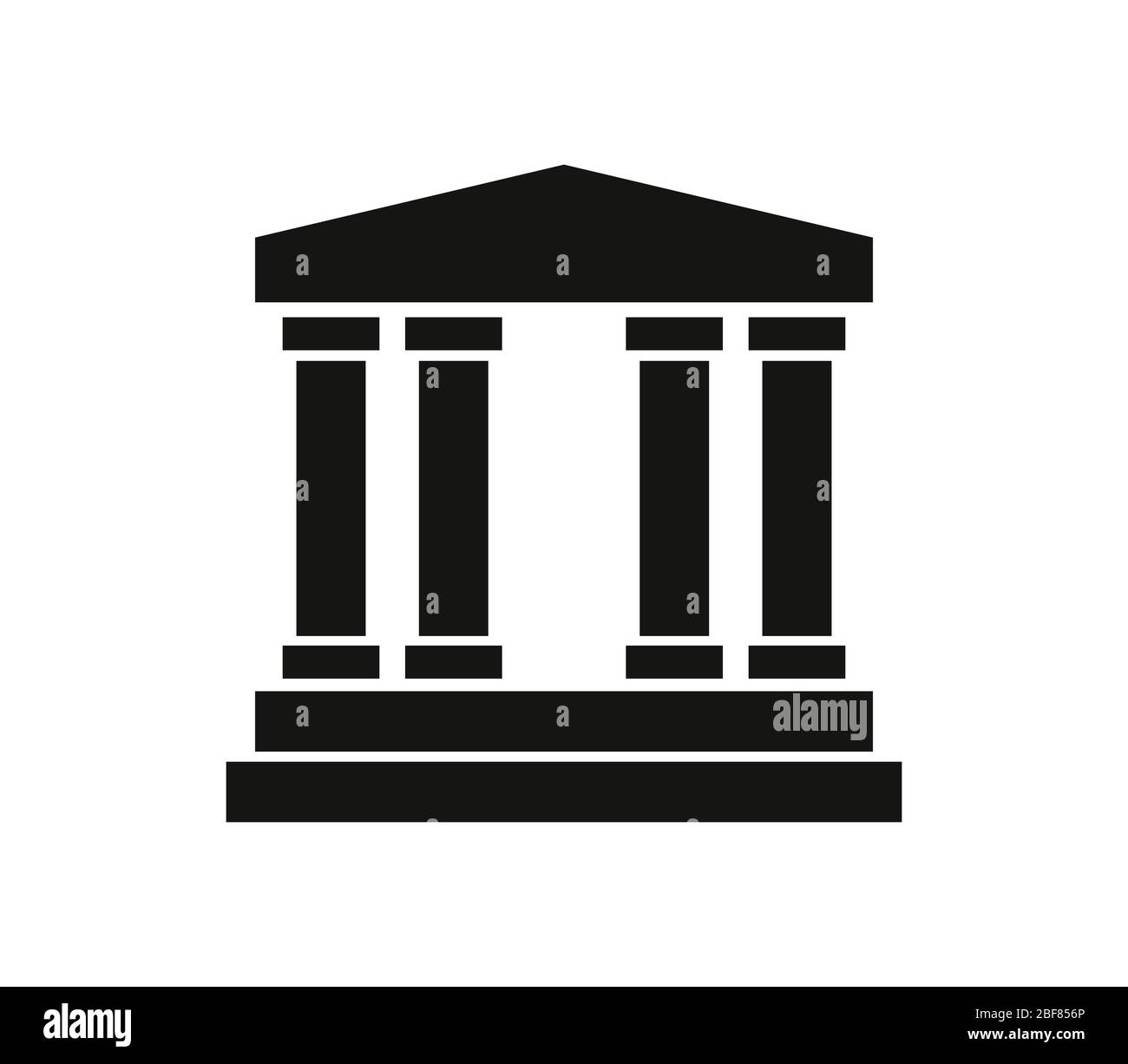 bank icon illustrated in vector on white background Stock Vector Image ...