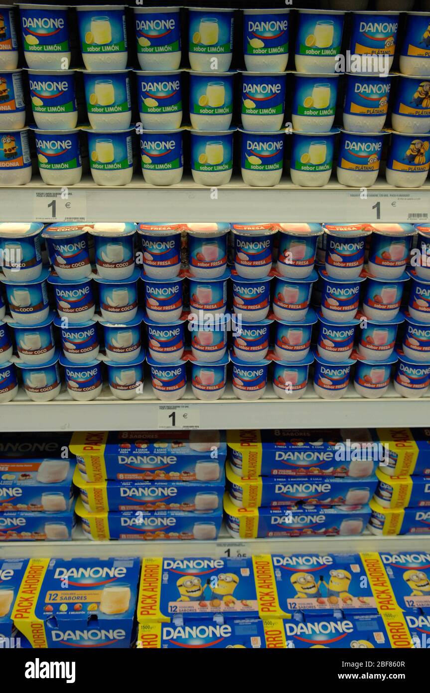 Danone yoghurt hi-res stock photography and images - Alamy