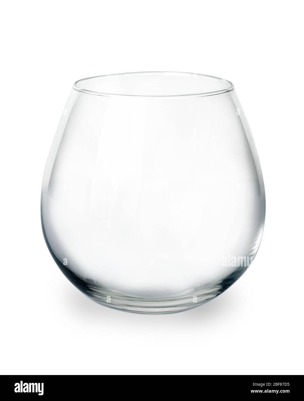 Empty glass on white background Stock Photo - Alamy