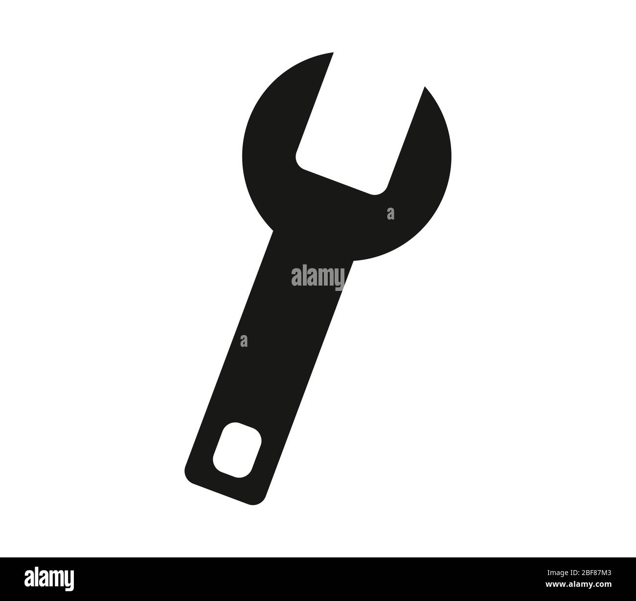 wrench icon illustrated in vector on white background Stock Vector ...
