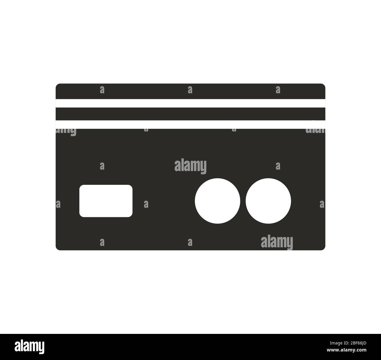 bank card icon illustrated in vector on white background Stock Vector ...