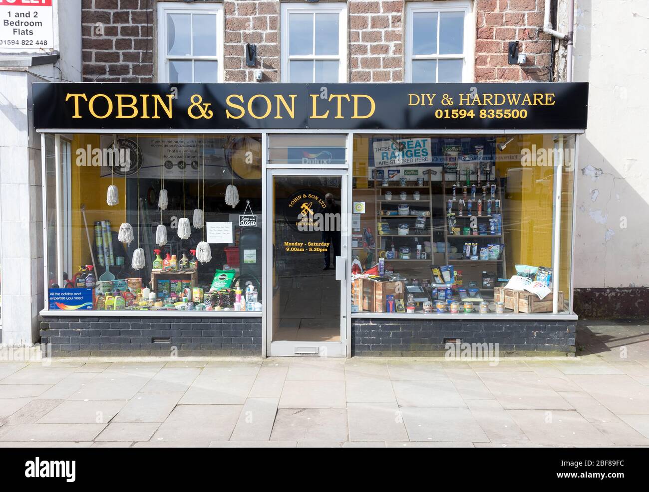 Retail Outlets, Coleford, Forest of Dean, Gloucestershire Stock Photo ...