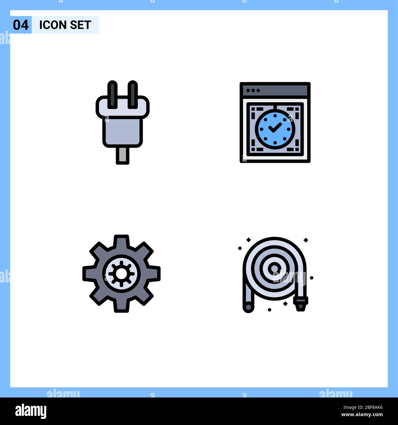 Stock Vector Icon Pack of 4 Line Signs and Symbols for charge, web ...