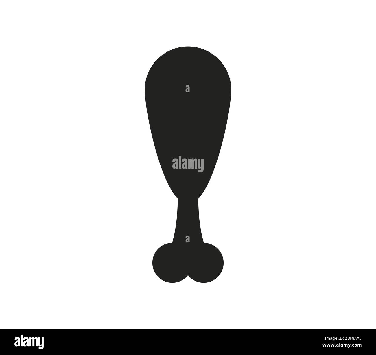 chicken leg icon illustrated in vector on white background Stock Vector ...