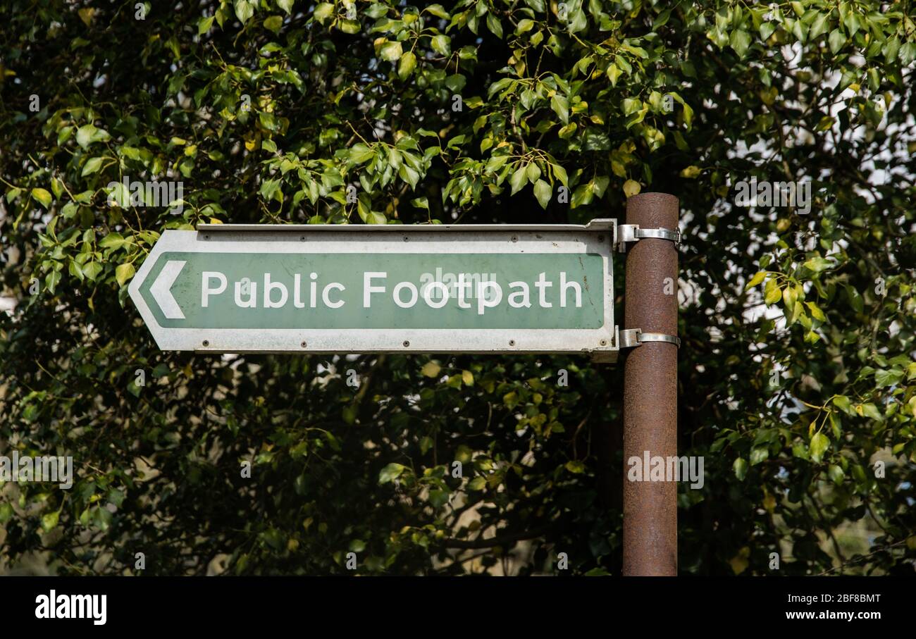 Public Footpath Sign Stock Photo - Alamy