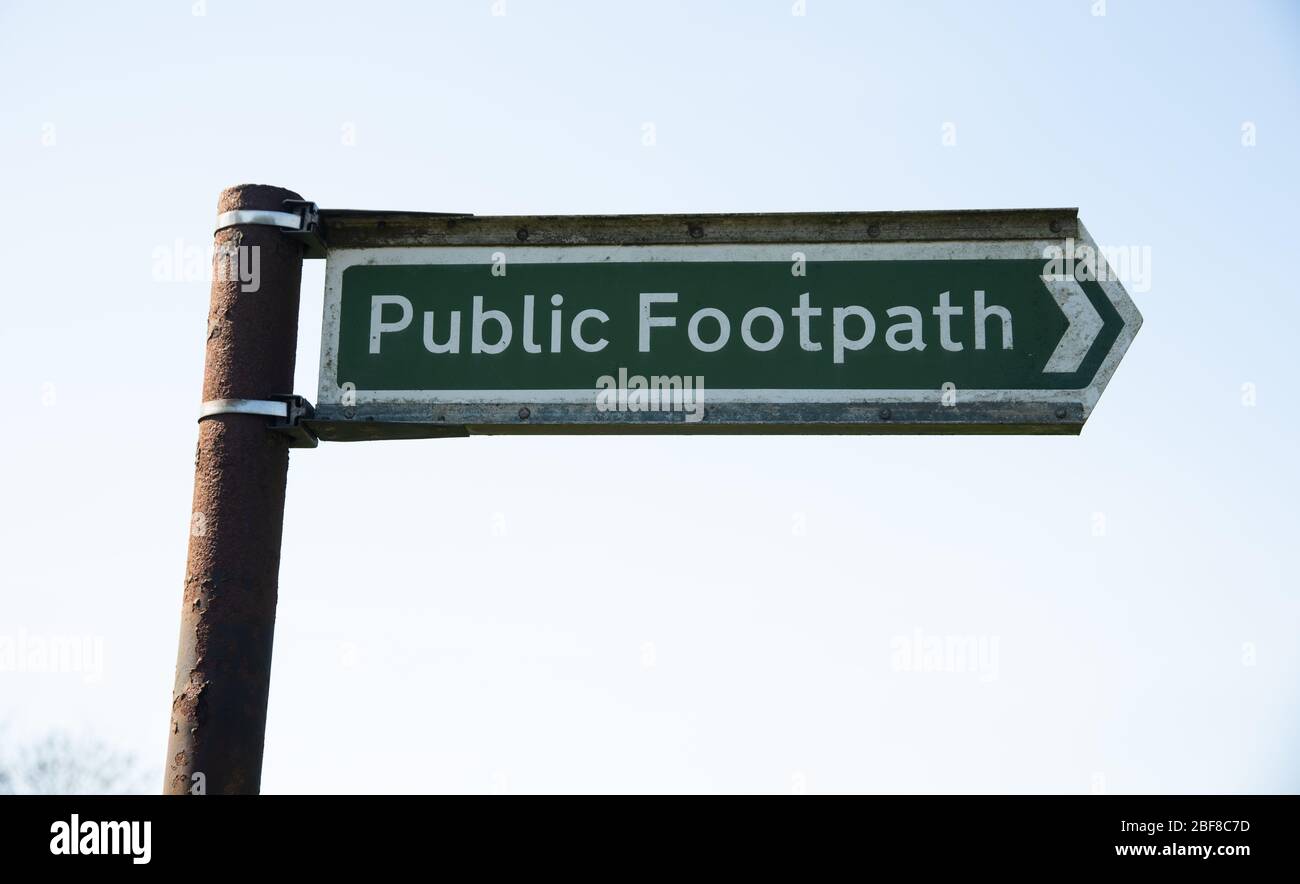 Public Footpath Sign Stock Photo - Alamy