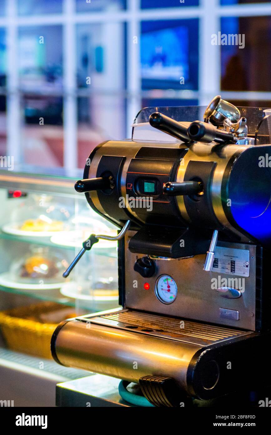 Coffee shop cafeteria restaurant service concept or self service area ...