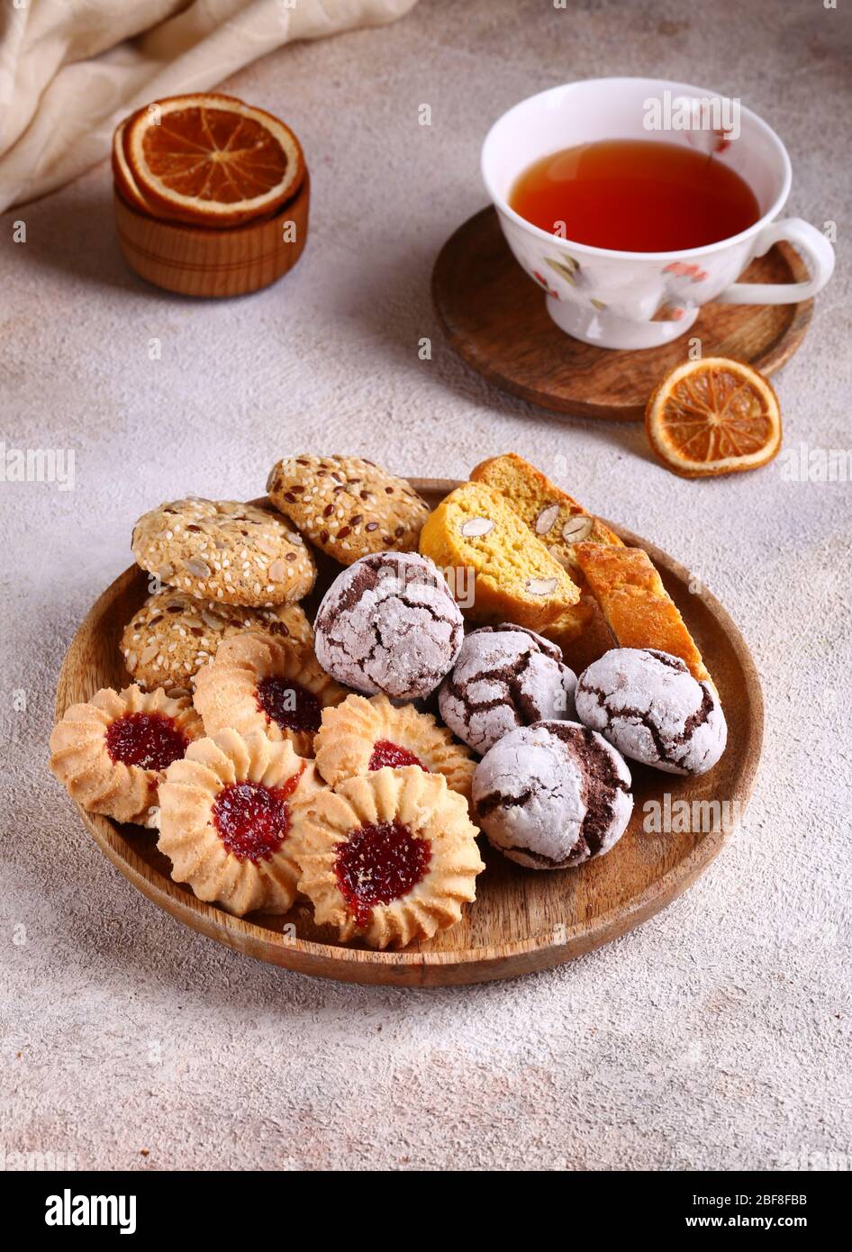 various sweet pastries cookies assorted for dessert Stock Photo - Alamy