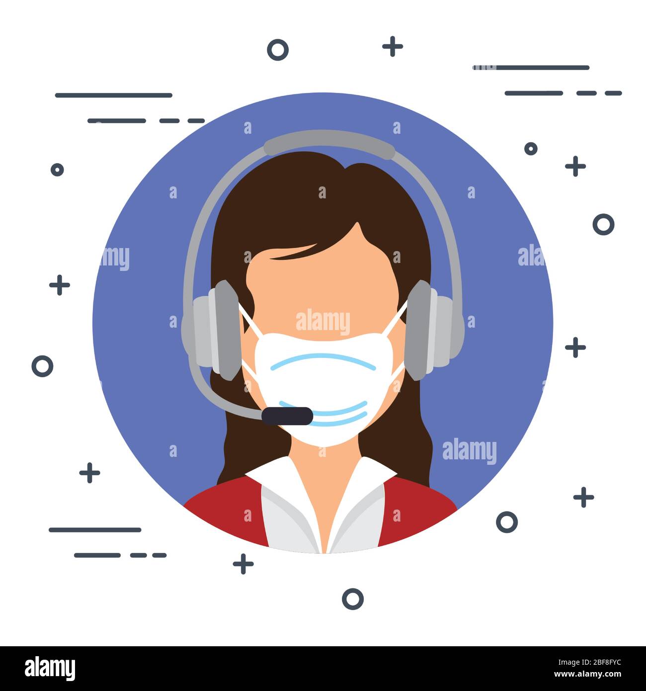 Woman face mask phone Cut Out Stock Images & Pictures - Alamy