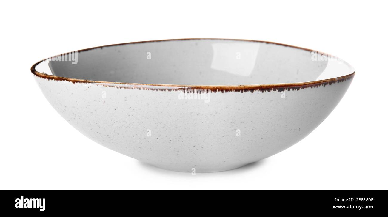 Clean bowl on white background Stock Photo - Alamy