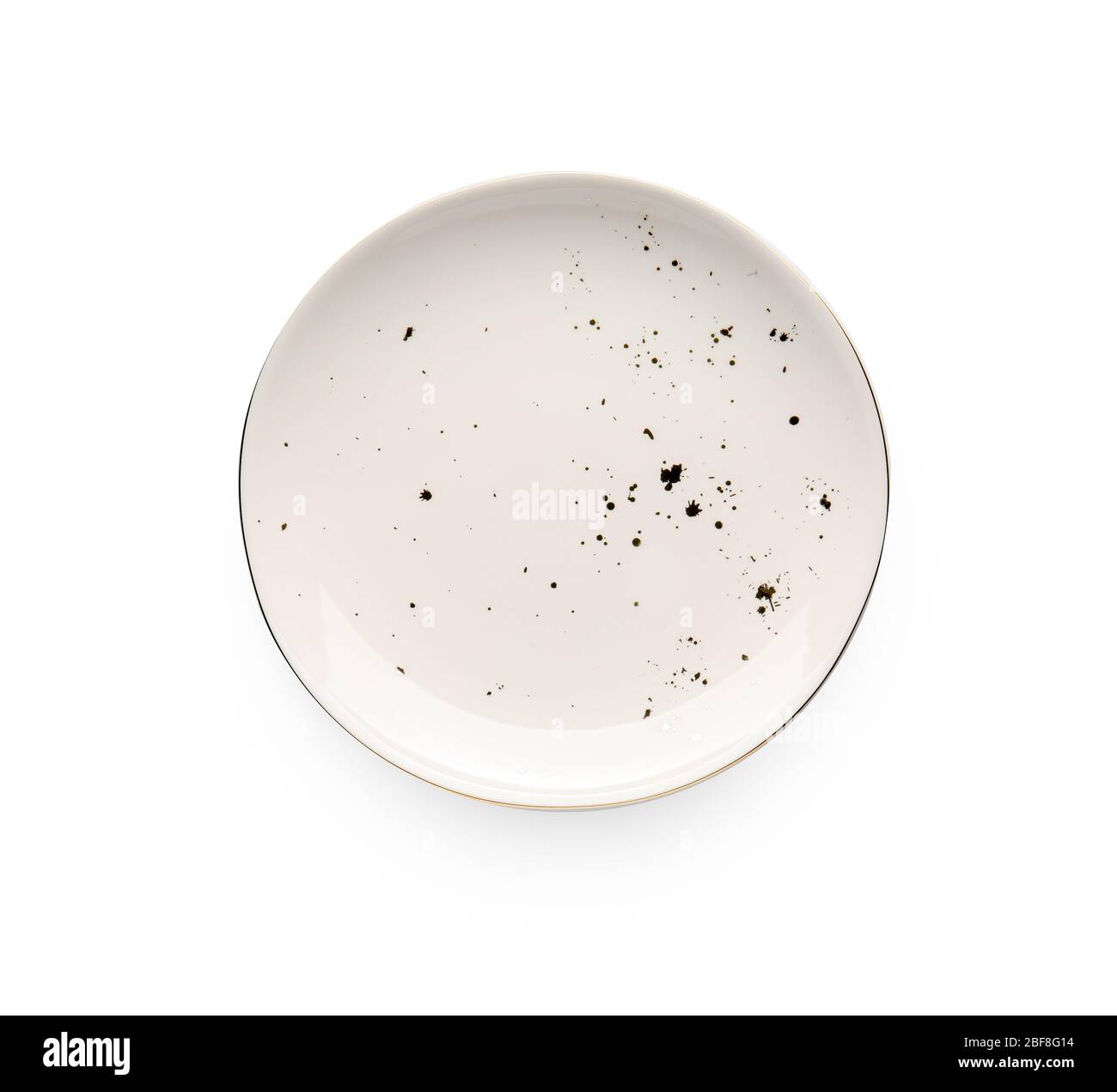 Clean plate on white background Stock Photo - Alamy