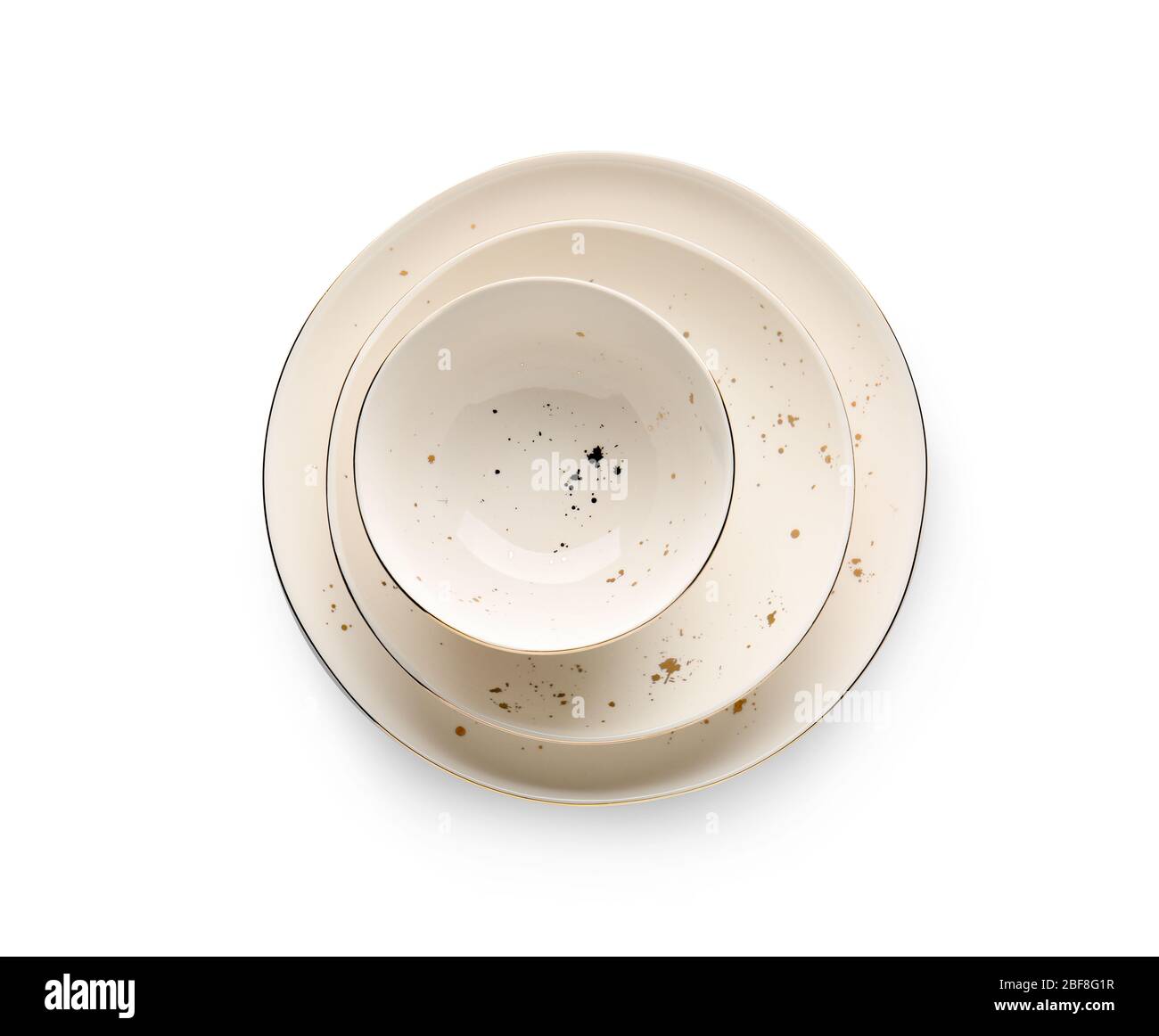 Clean plates on white background Stock Photo - Alamy