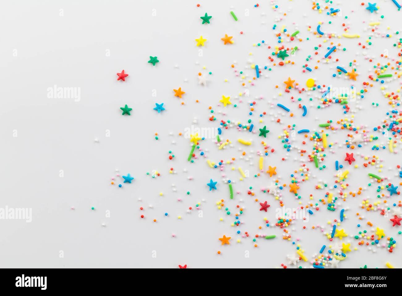 Cake topping sprinkles isolated on white background - spray of sweet ...