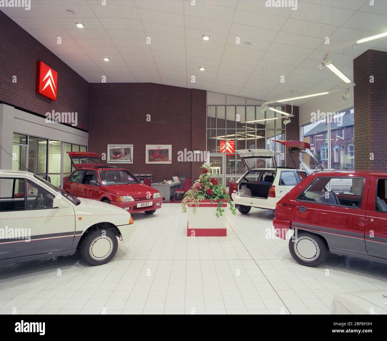 1989, Citroen car dealership, Rotherham, Northern England, UK Stock ...