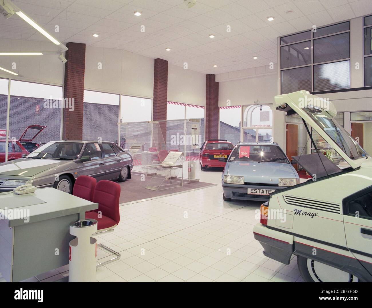 1989, Citroen car dealership, Rotherham, Northern England, UK Stock ...