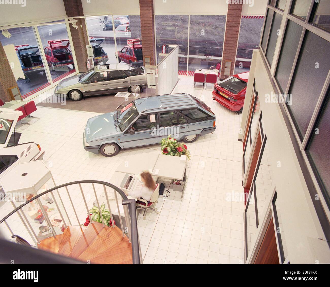 1989, Citroen car dealership, Rotherham, Northern England, UK Stock ...