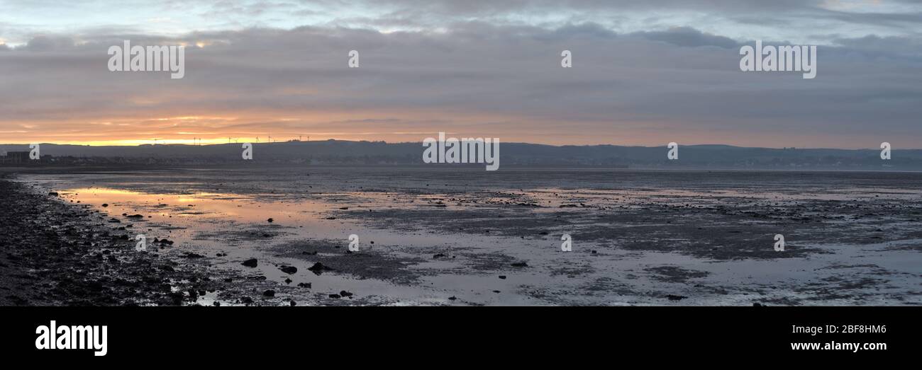 Stranraer beach overlooking Loch Ryan in the county of Wigtownshire in ...