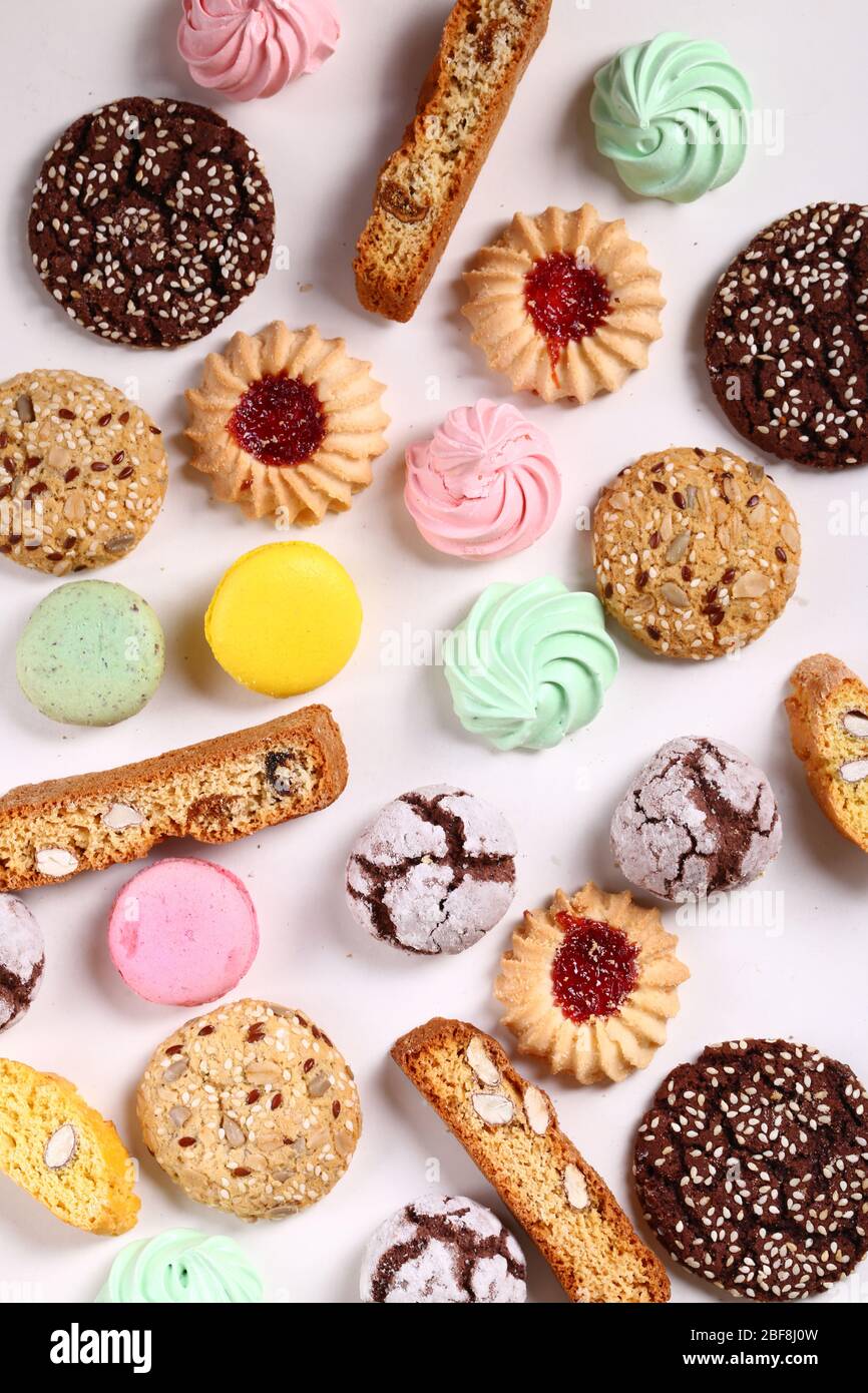 various sweet pastries cookies assorted for dessert Stock Photo - Alamy