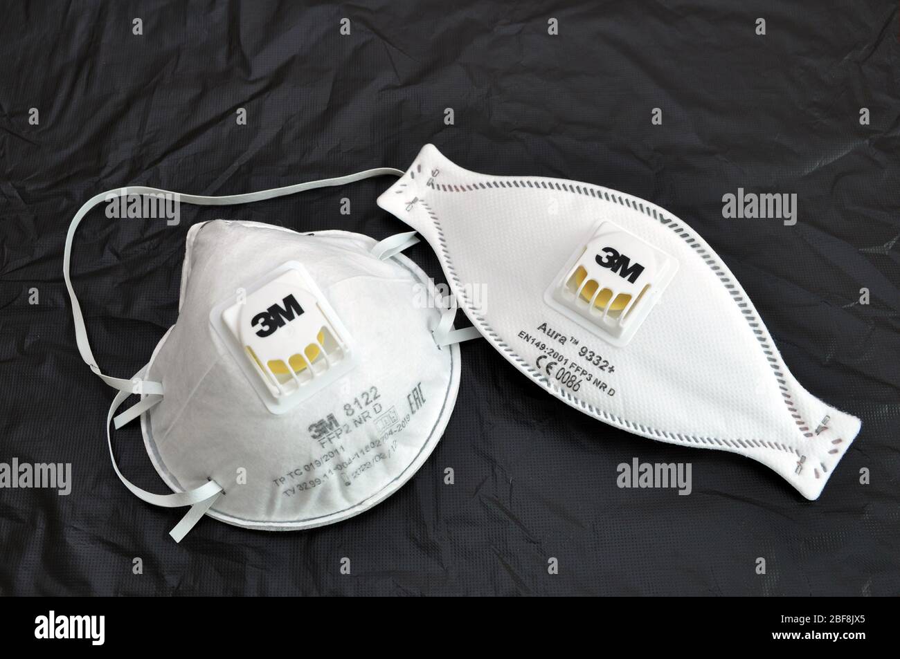 Respiratory protective respirators, protection level FFP3, FFP2, 3M ...