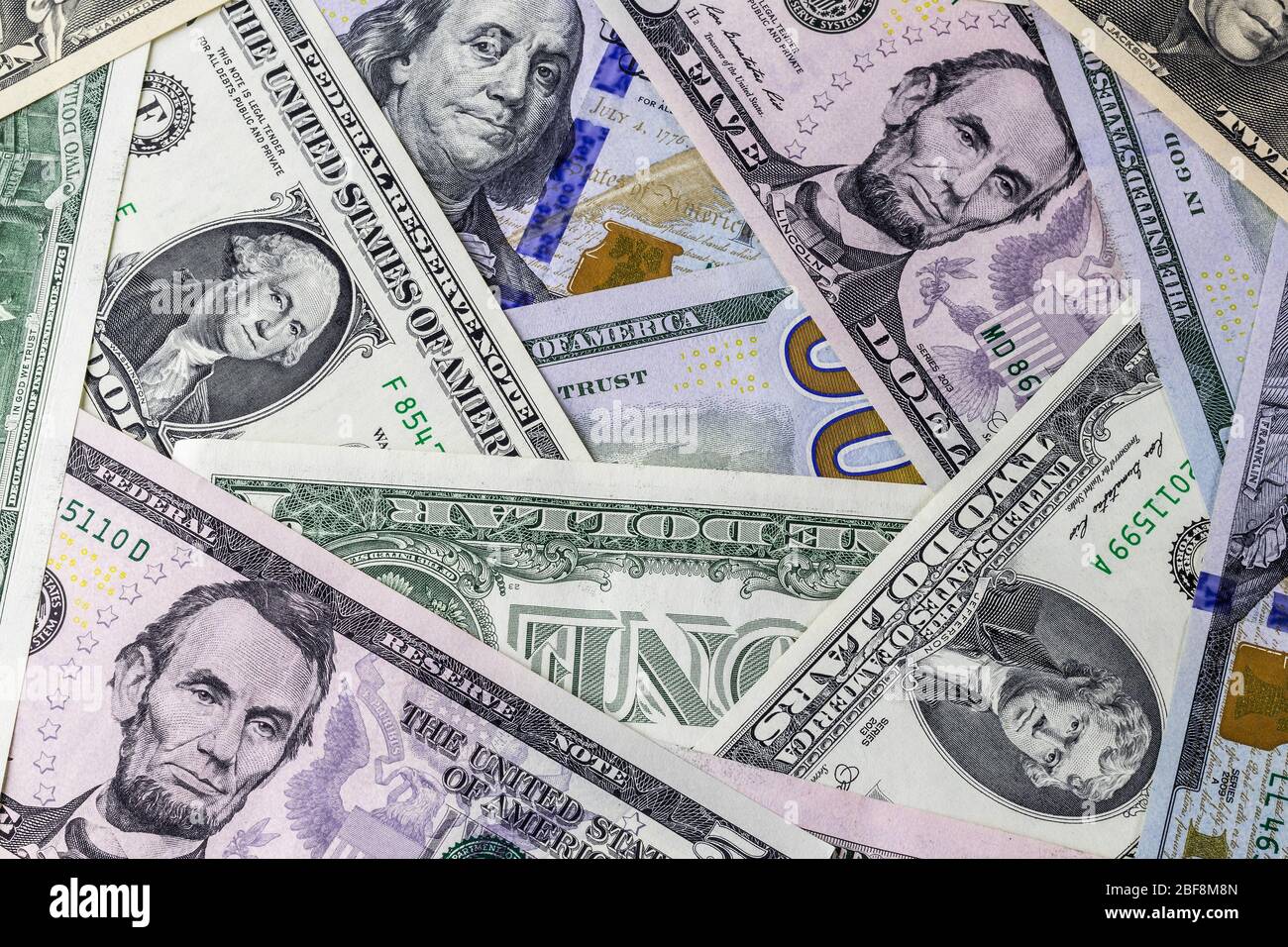 American dollar bills background. Cash money. Concept of finance succes ...