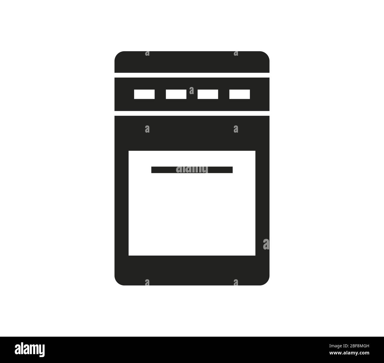 oven icon illustrated in vector on white background Stock Vector Image ...