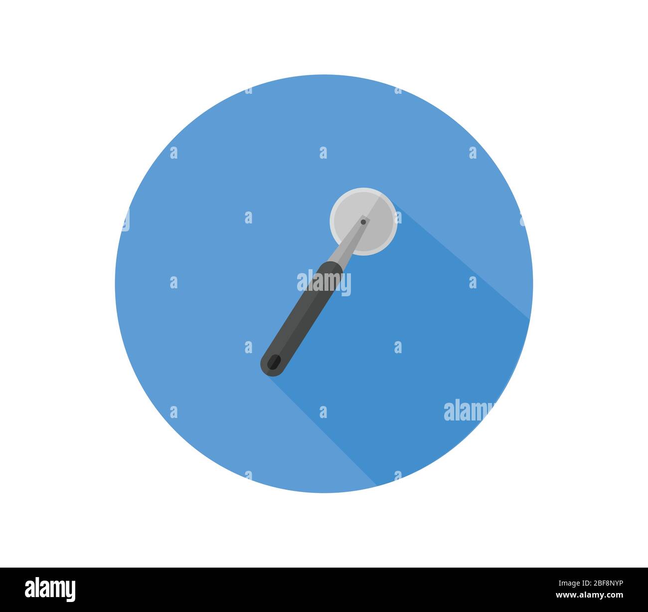 pizza cutter icon illustrated in vector on white background Stock ...