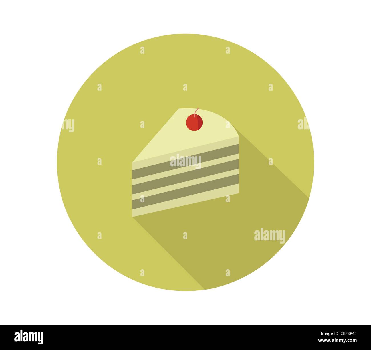 cake slice icon illustrated in vector on white background Stock Vector ...