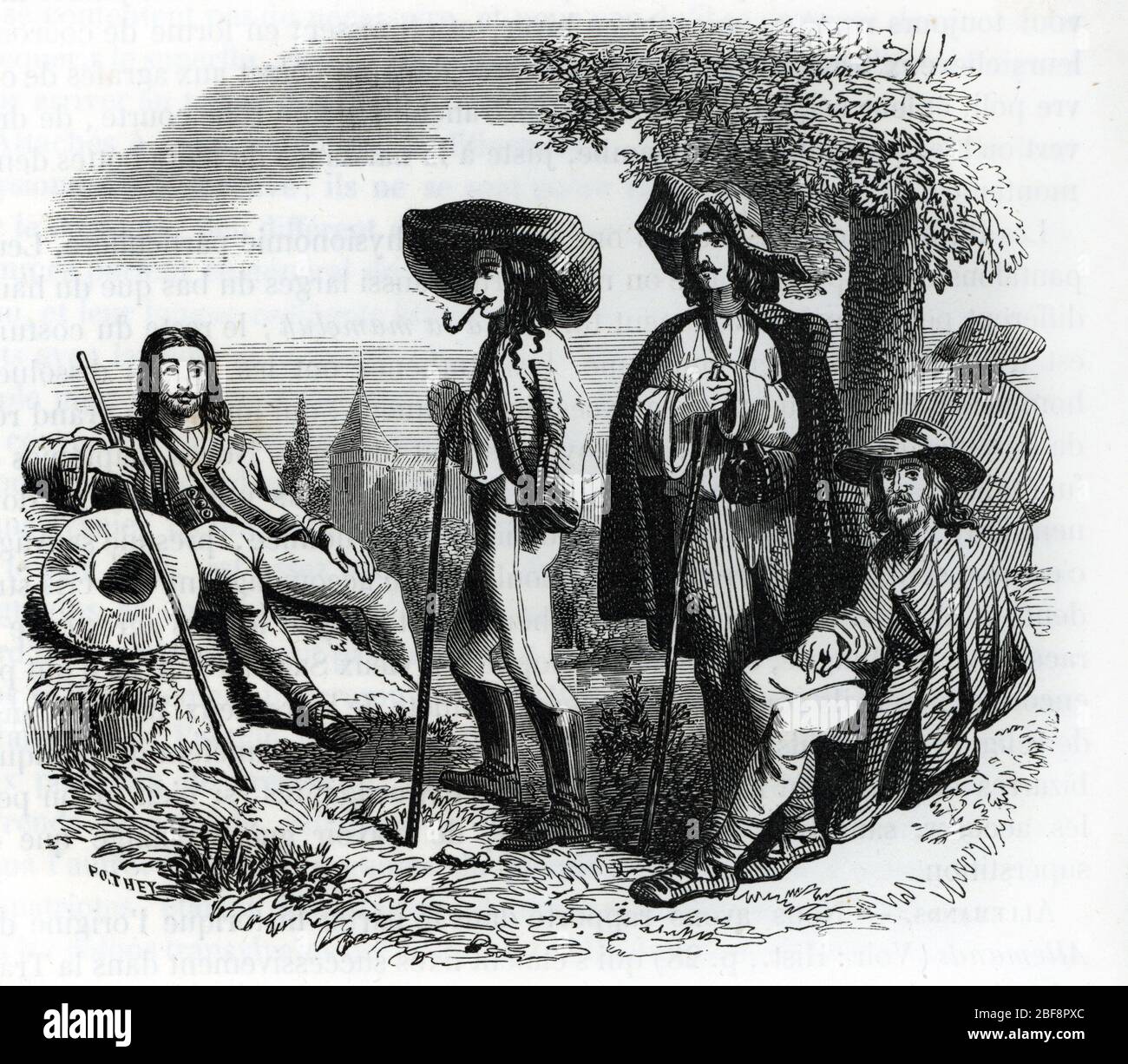 Groupe de vagabonds slovaques (bohemiens, romanichels) (Slovak tinkers ...