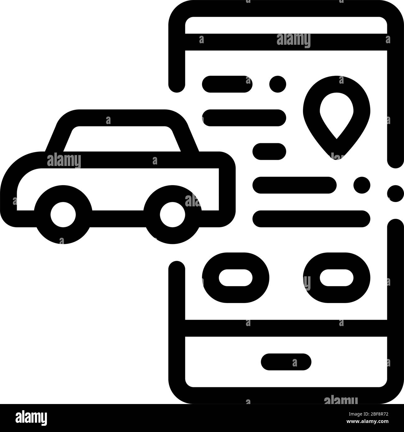 machine geolocation icon vector outline illustration Stock Vector Image ...