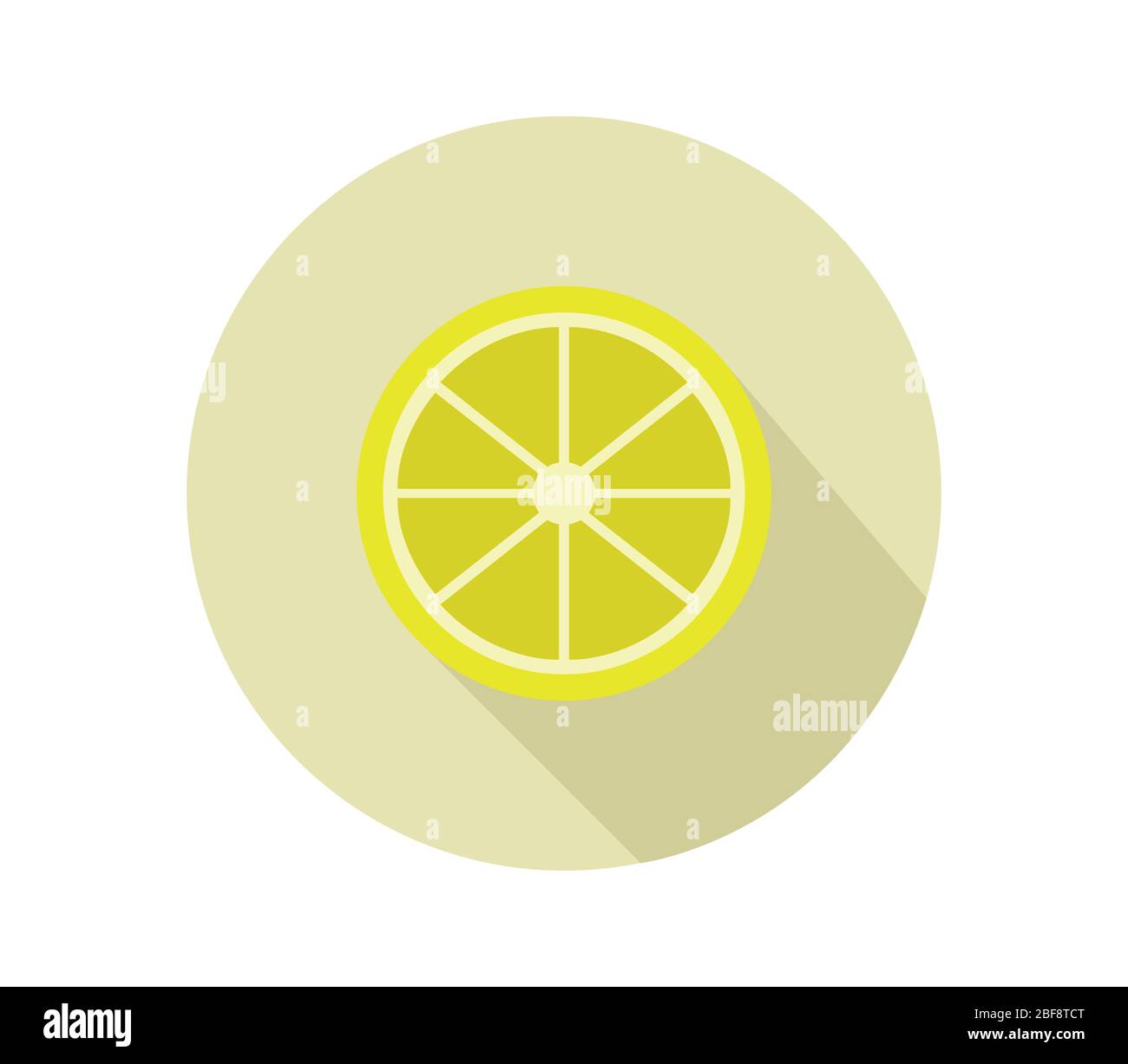lemon icon illustrated in vector on white background Stock Vector Image ...