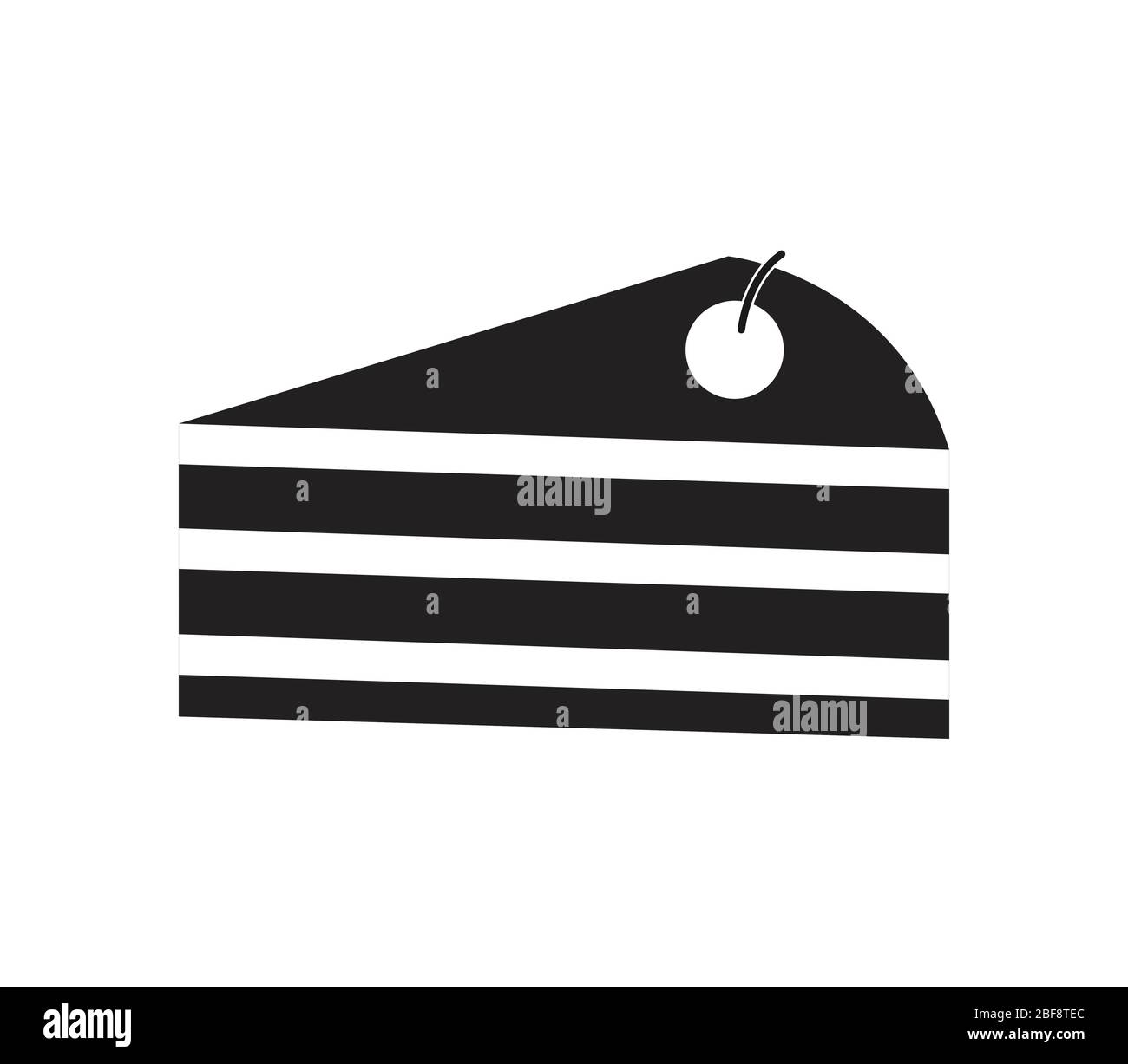 cake slice icon illustrated in vector on white background Stock Vector ...