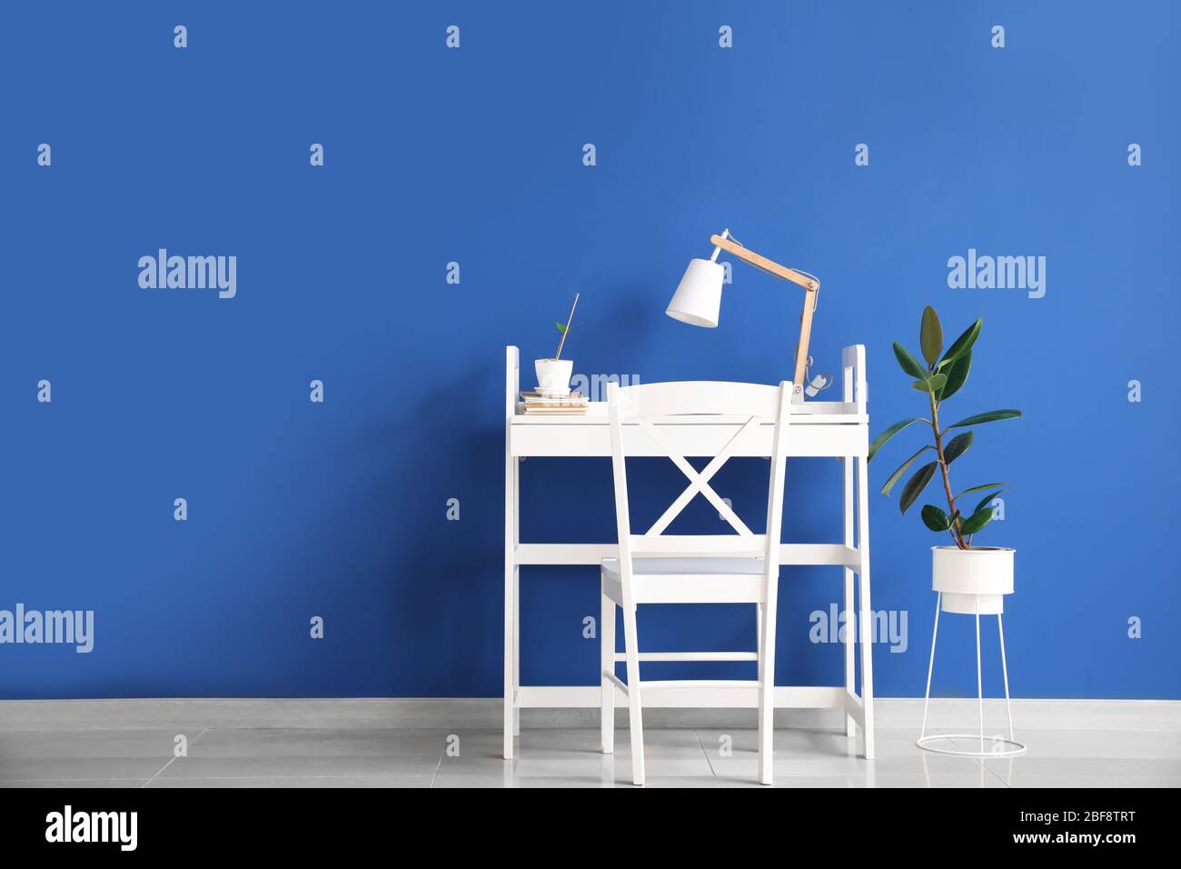 Cozy workplace flat color hi-res stock photography and images - Alamy