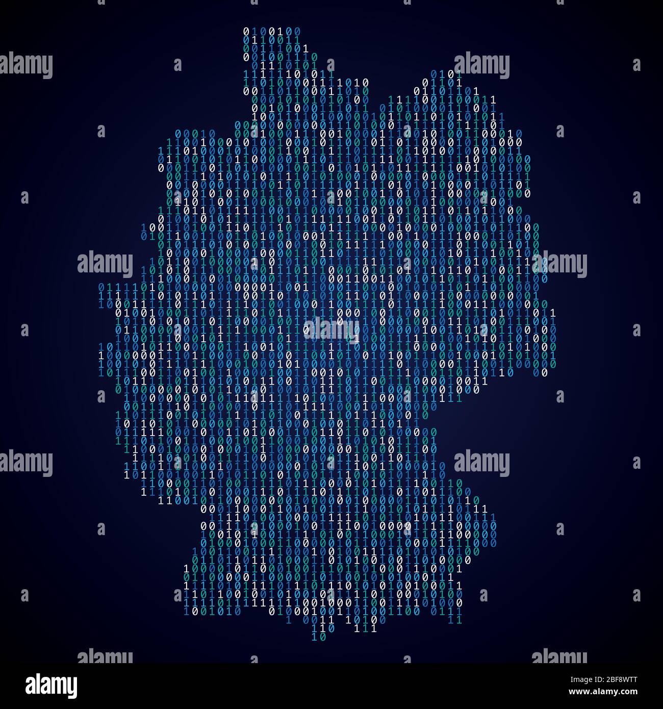 Germany country map made from digital binary code Stock Vector Image ...