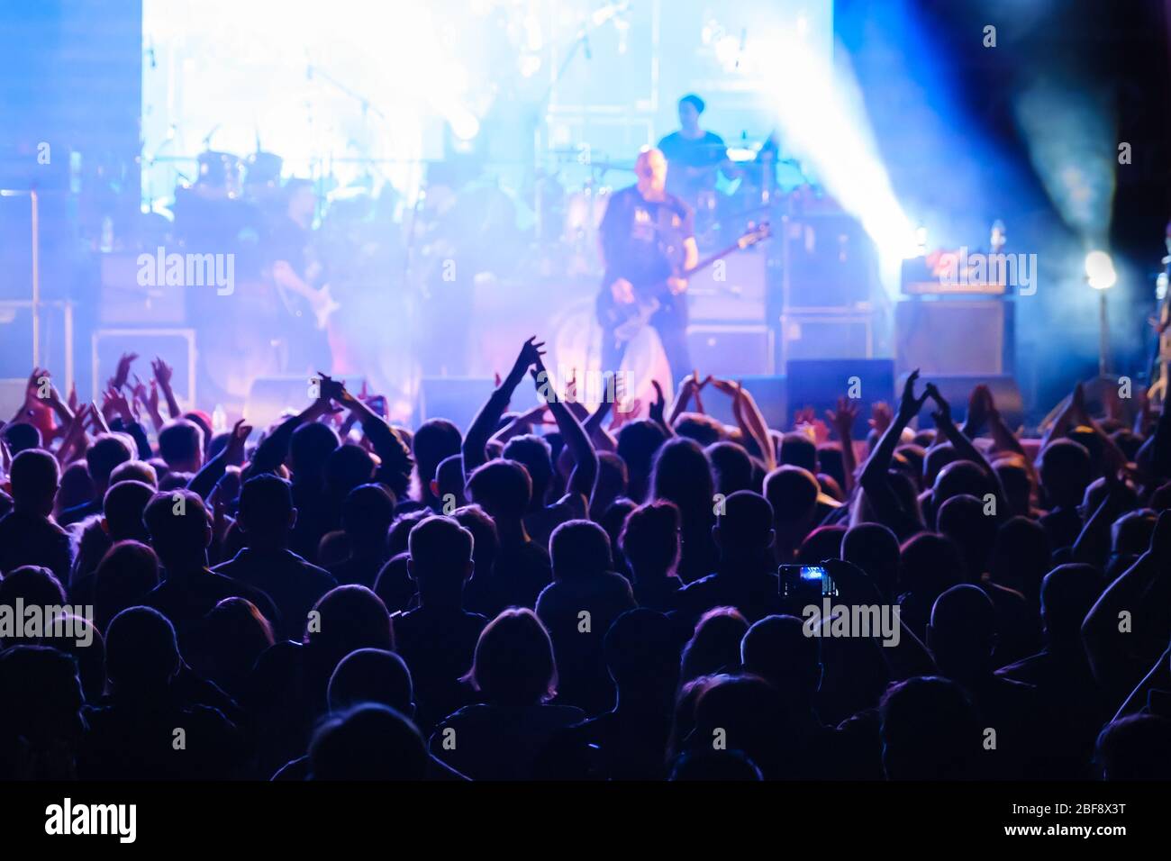 Fans at live rock music concert cheering Stock Photo - Alamy