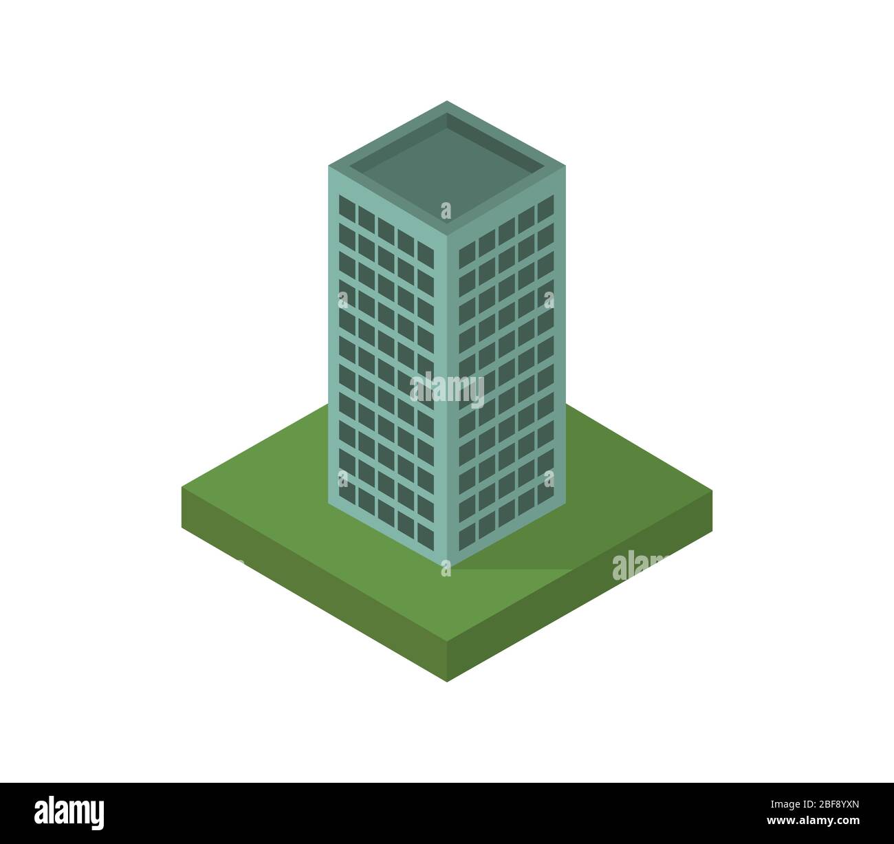isometric skyscraper icon illustrated in vector on white background ...