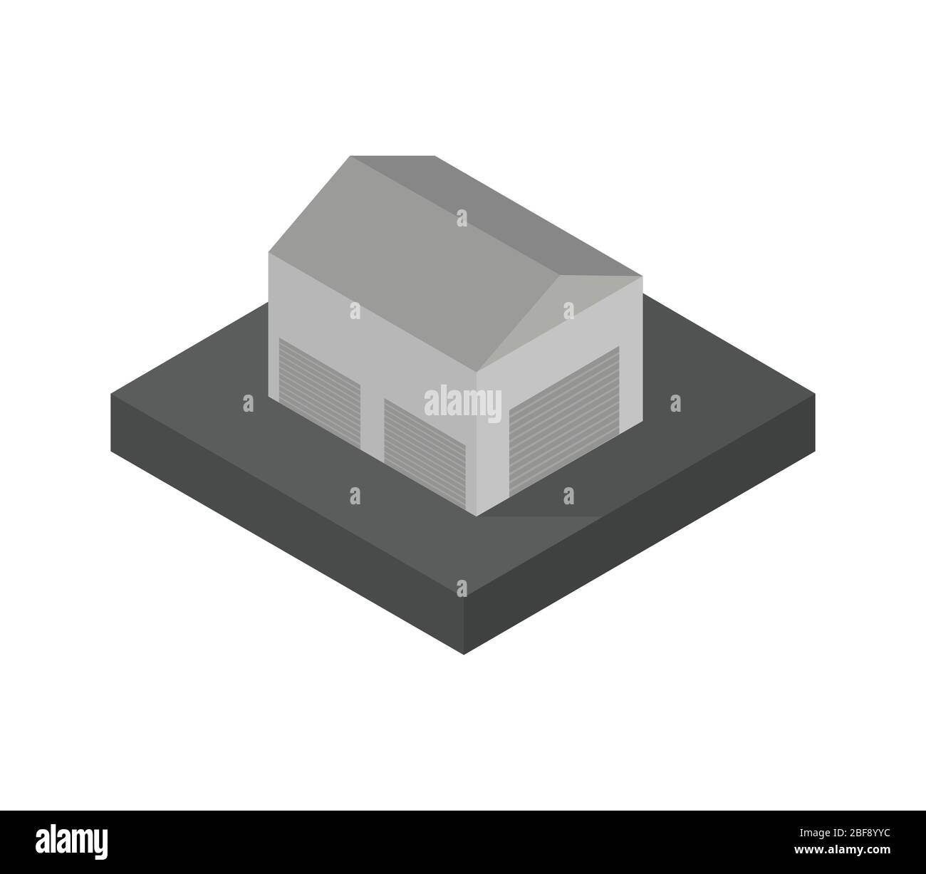 isometric garage icon illustrated in vector on white background Stock ...