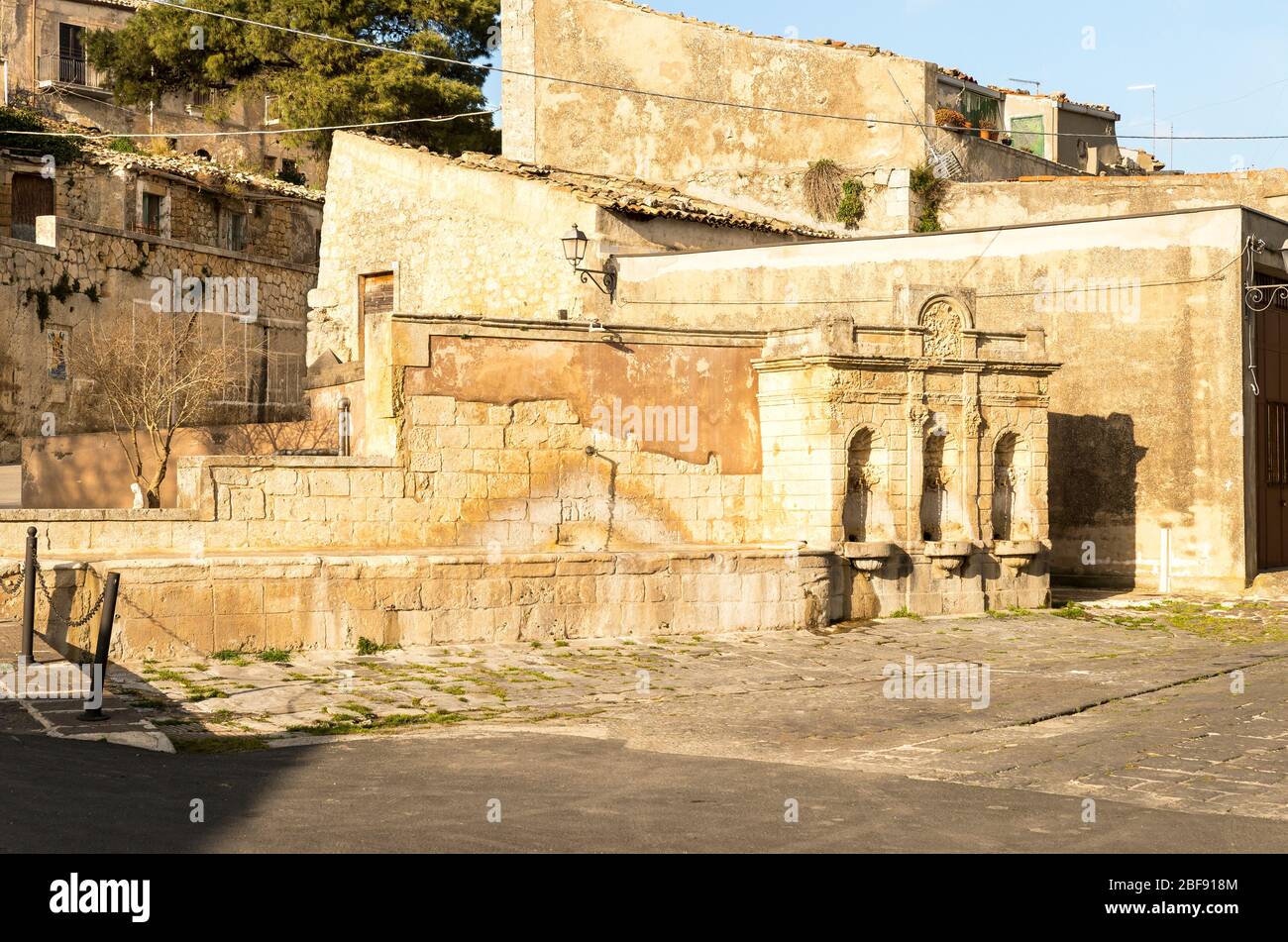 The Ancient Fountain of Ranni in Buscemi, Province of Syracuse, Italy ...