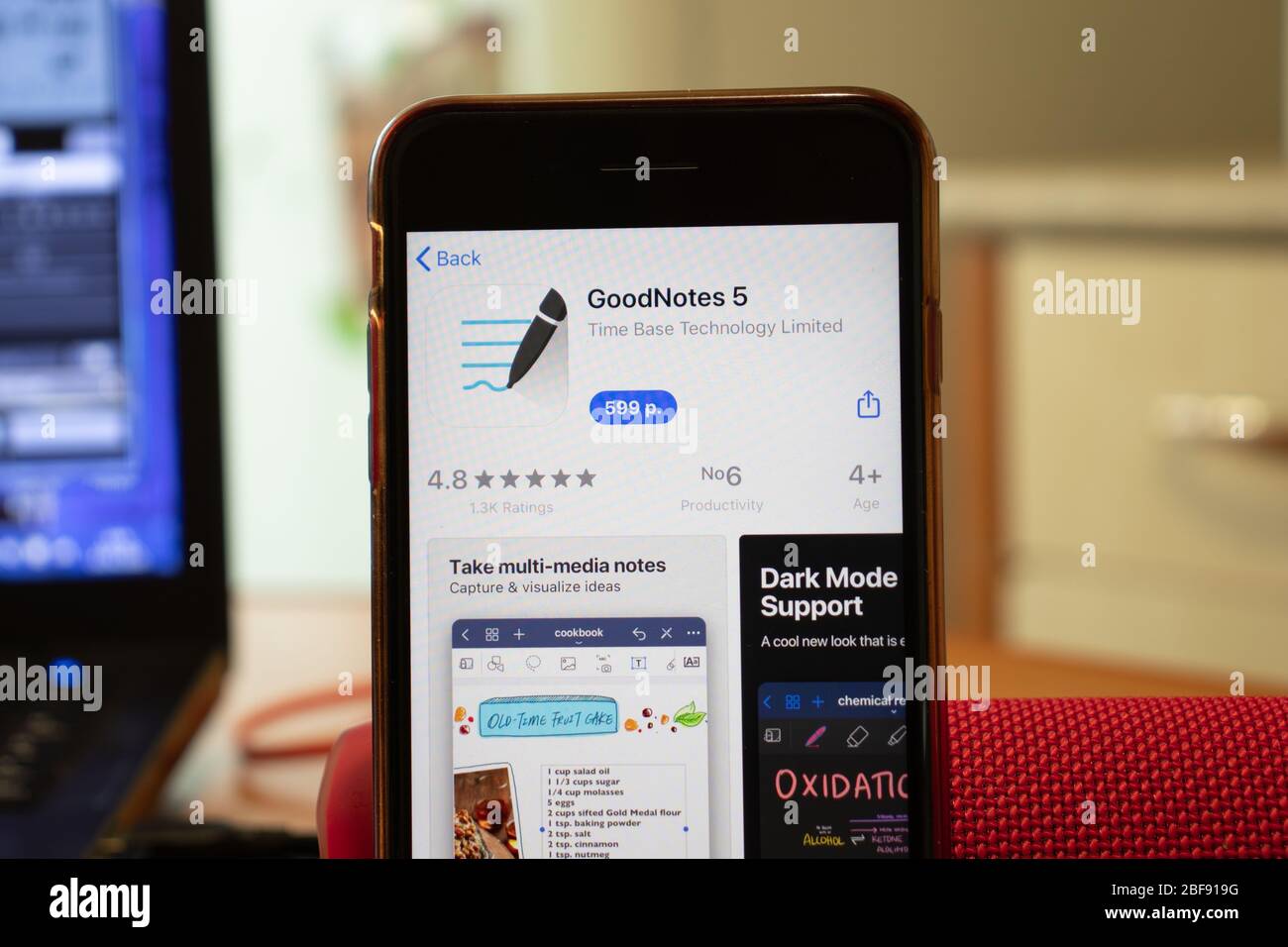 Los Angeles, California, USA - 16 April 2020: GoodNotes 5 logo on ...