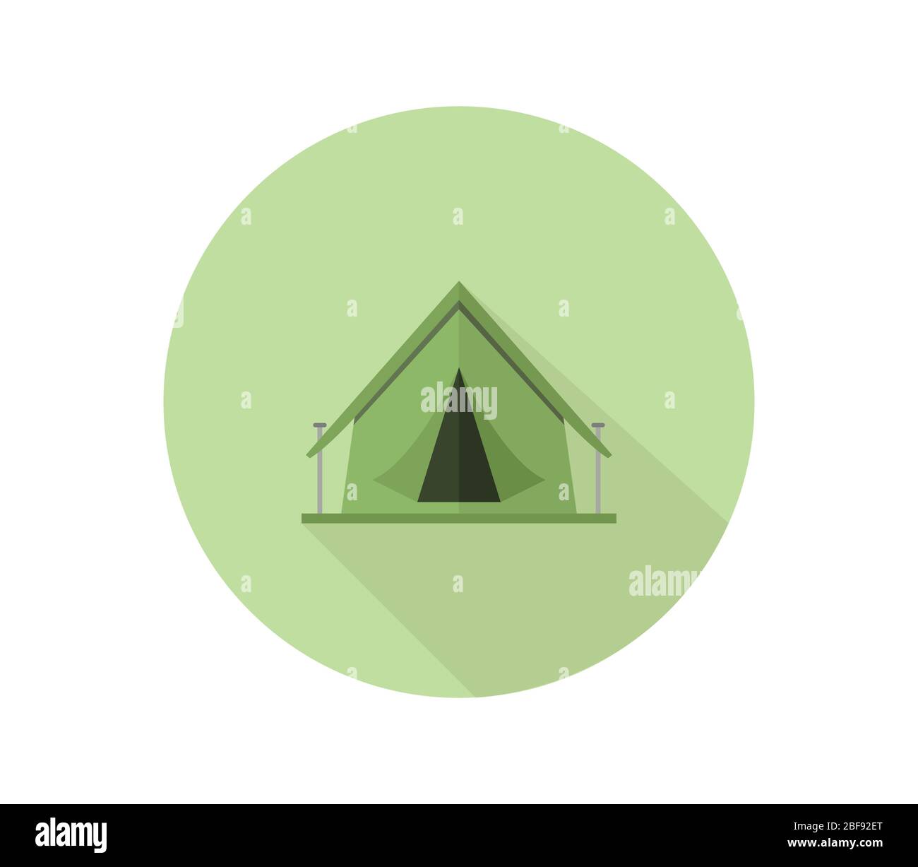 camping tent icon illustrated in vector on white background Stock ...