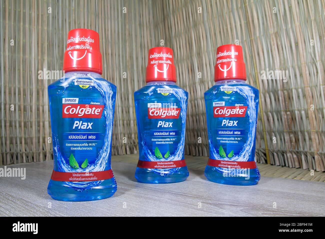 Chiangmai, Thailand - April 17 2020: Product shot of Colgate Plax ...