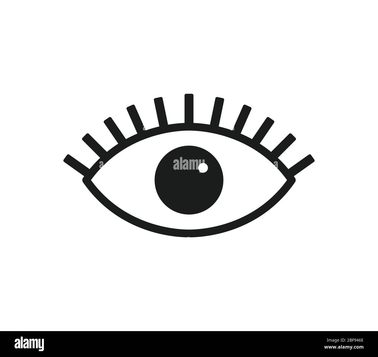 eye icon illustrated in vector on white background Stock Vector Image ...