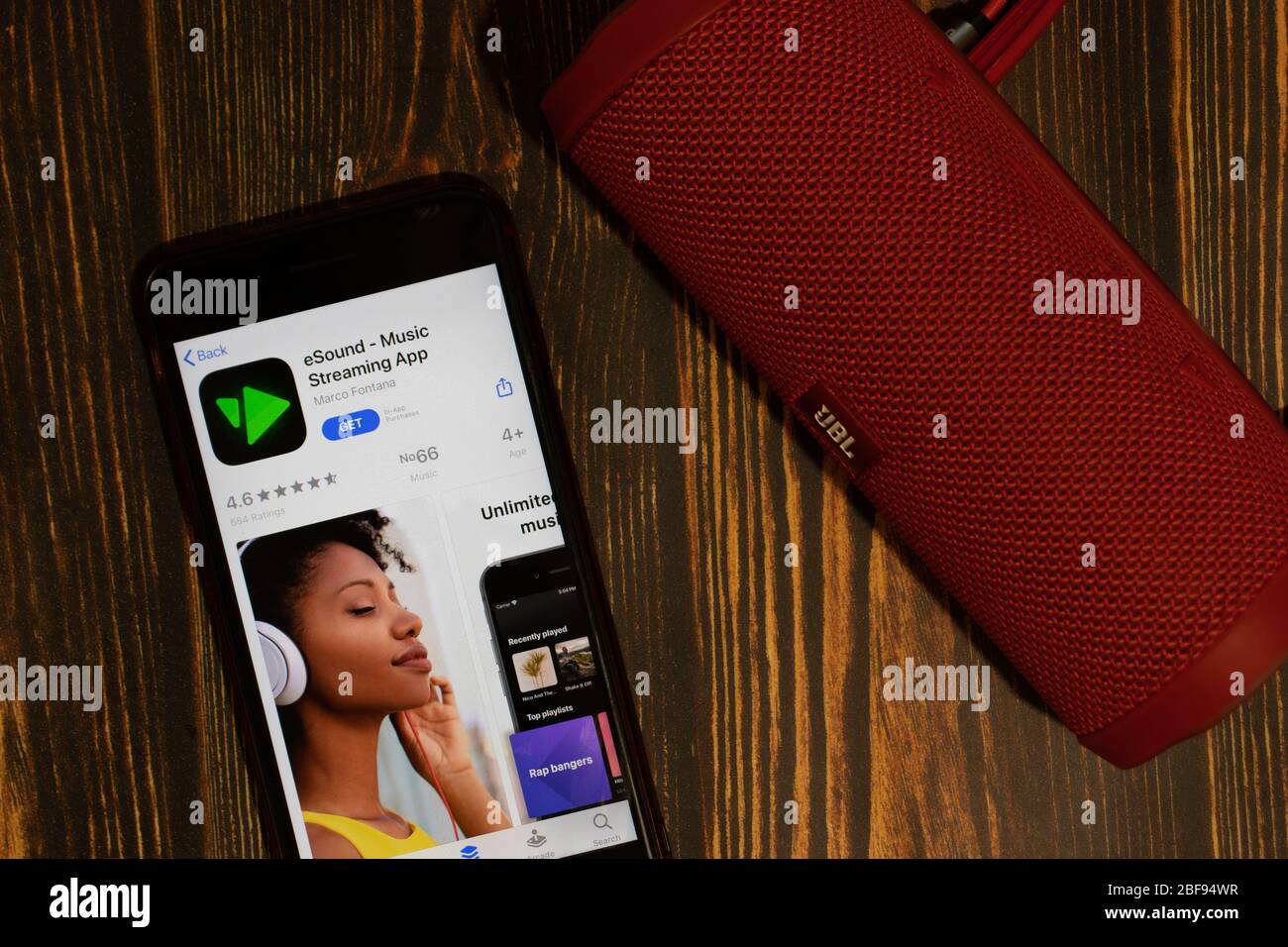 Los Angeles, California, USA - 16 April 2020: eSound Music Streaming ...
