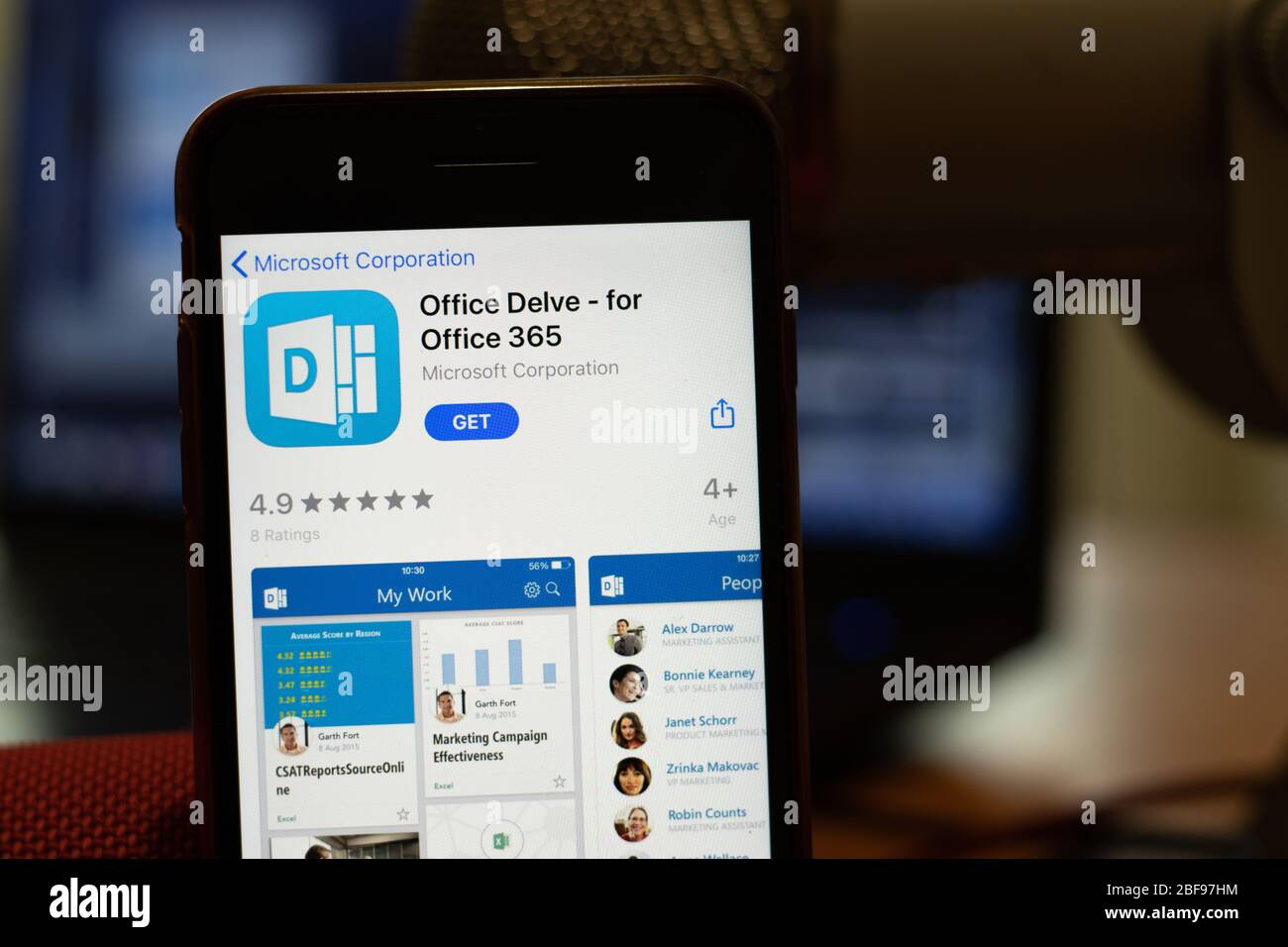 Los Angeles, California, USA - 16 April 2020: Office Delve logo on ...