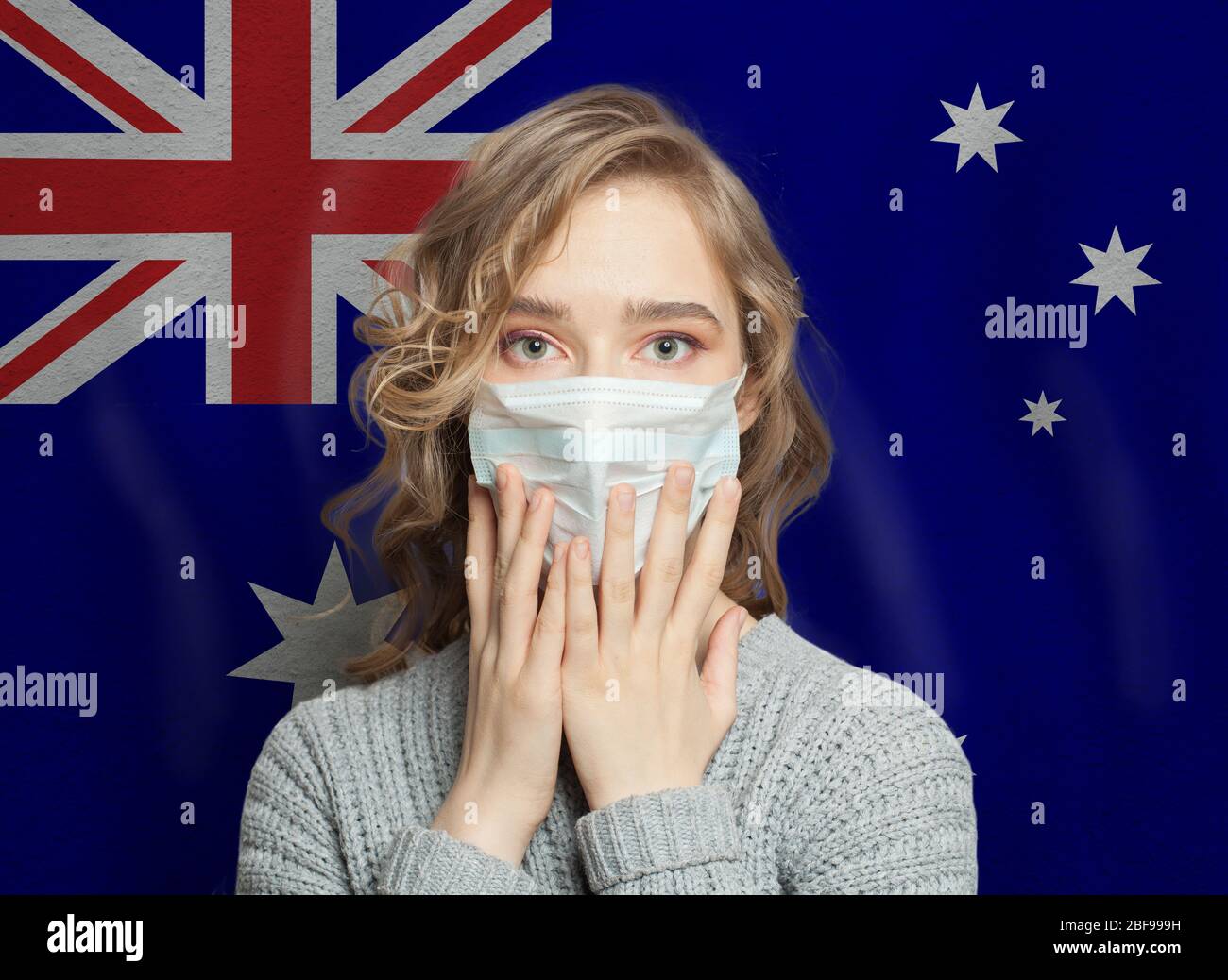 Girl australian flag hi-res stock photography and images - Alamy