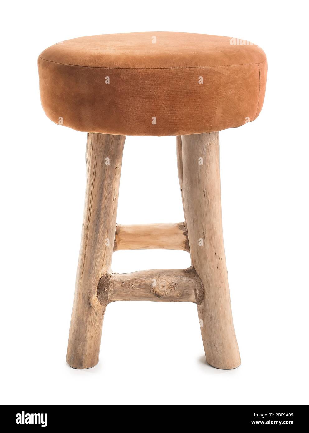Stylish stool on white background Stock Photo - Alamy