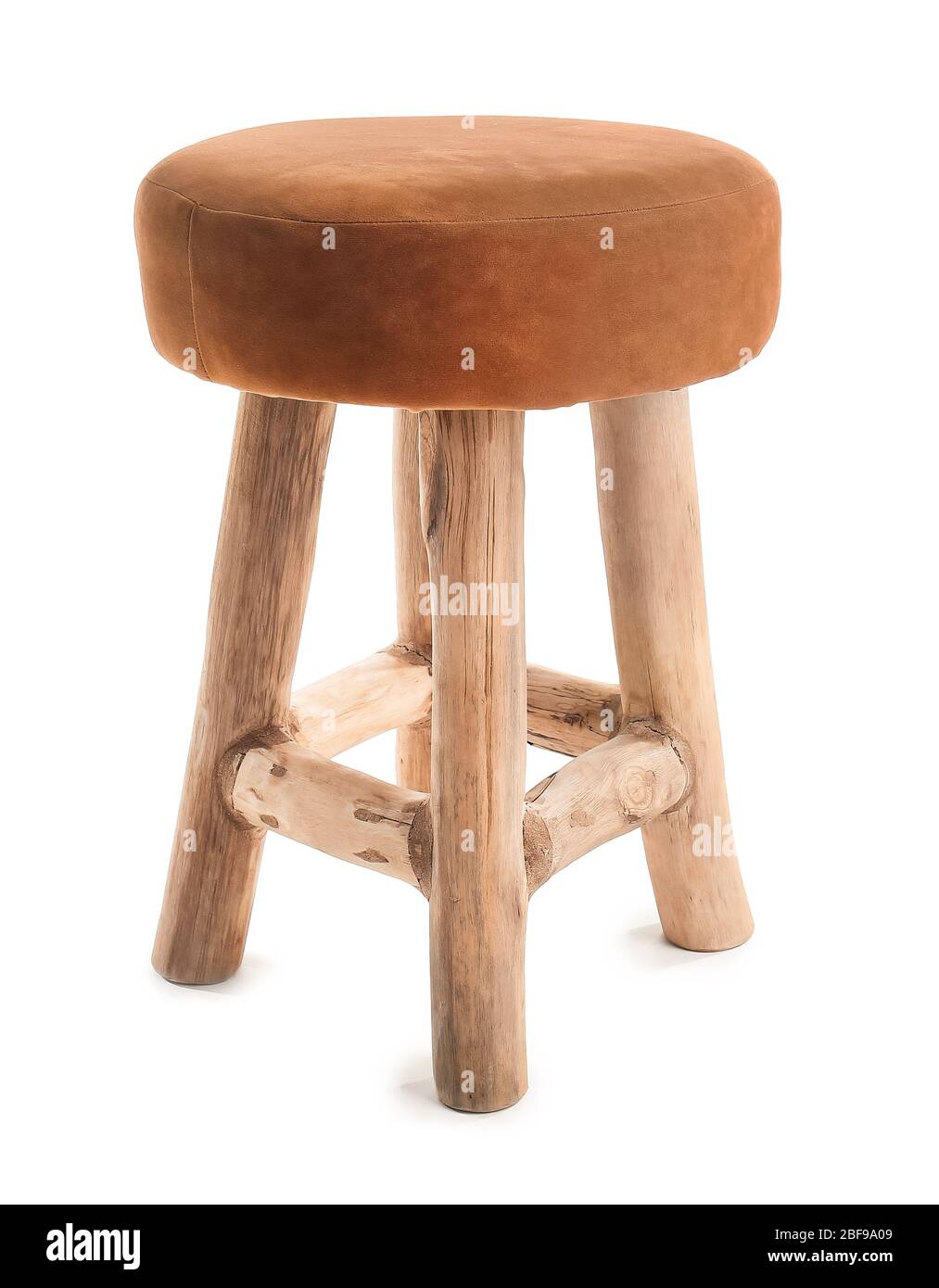 Stylish stool on white background Stock Photo - Alamy