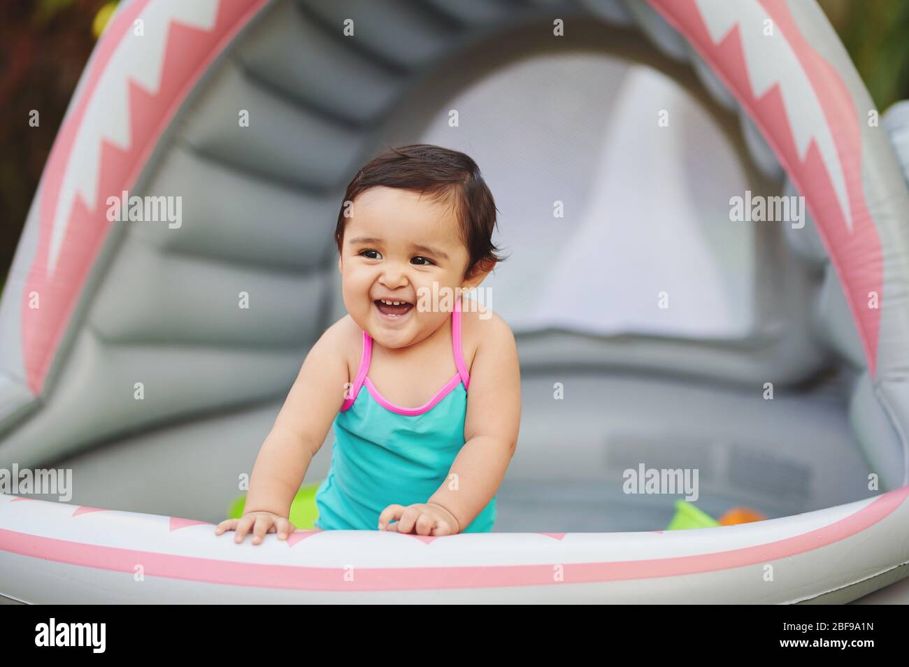 Backyard pool kids hi-res stock photography and images - Alamy