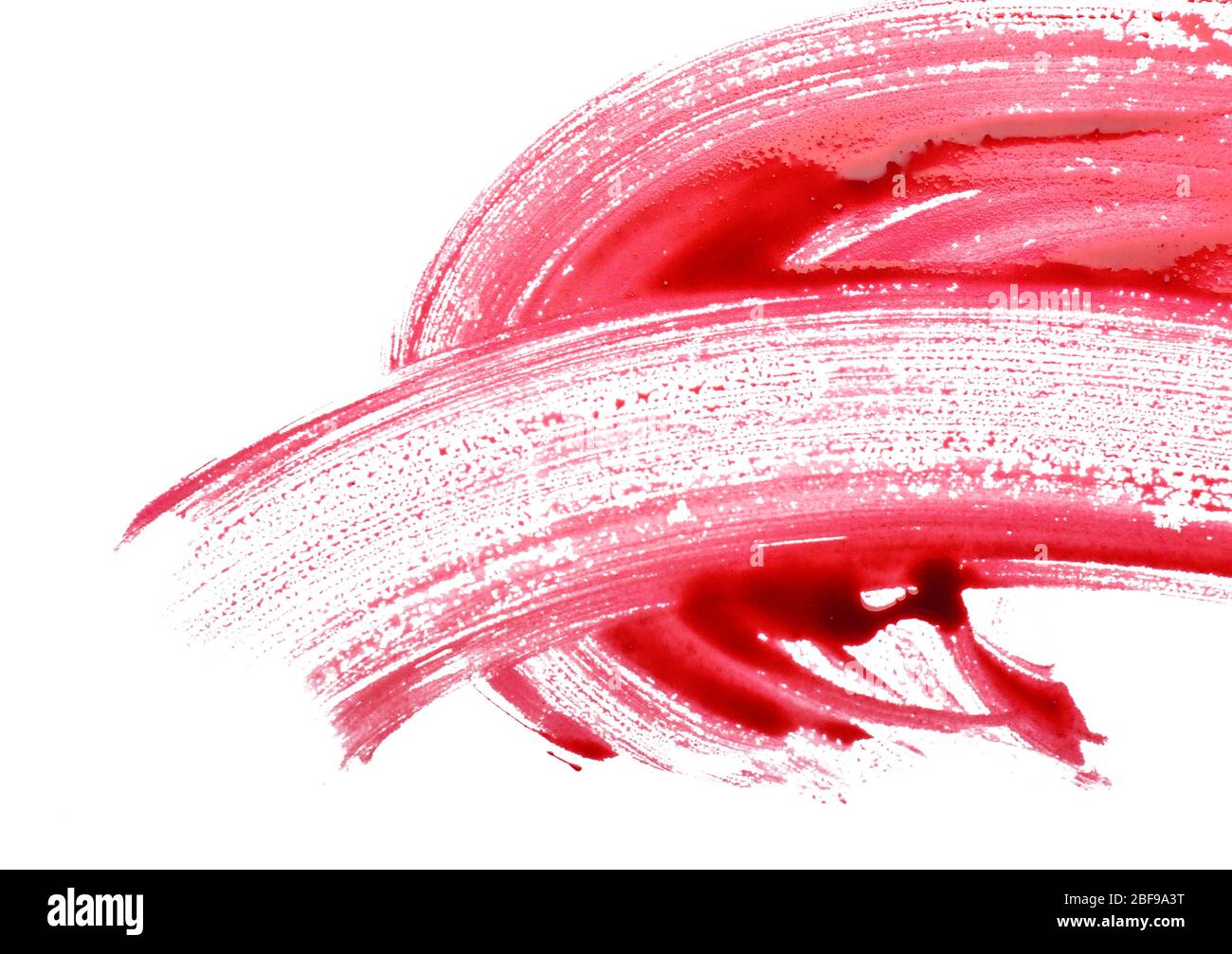 Smeared blood on white background Stock Photo - Alamy